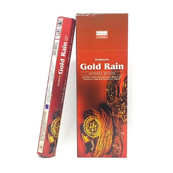 Sahumerios hexagonales Darshan lluvia de oro | Namaste